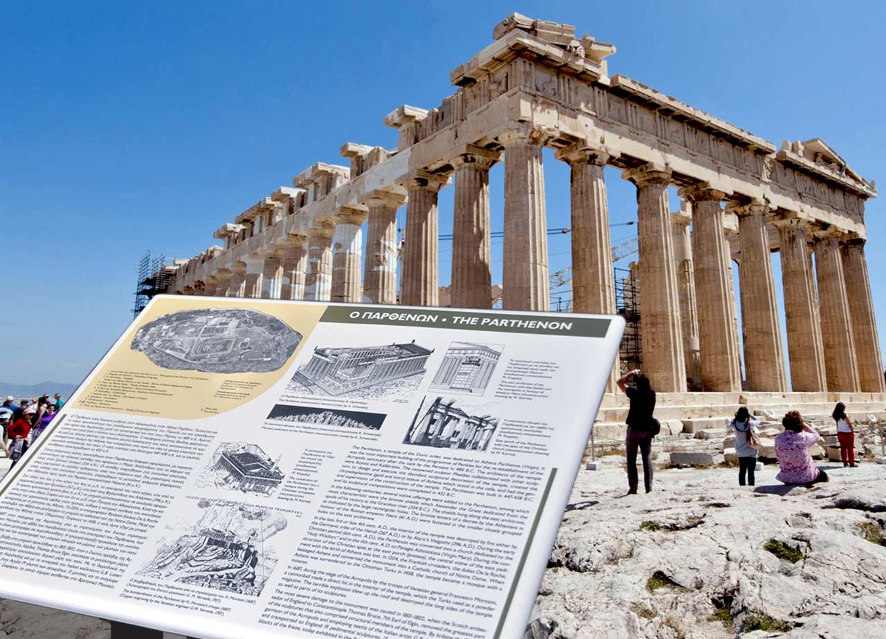 Signage for sites of historic importance in Greece | Girod Group